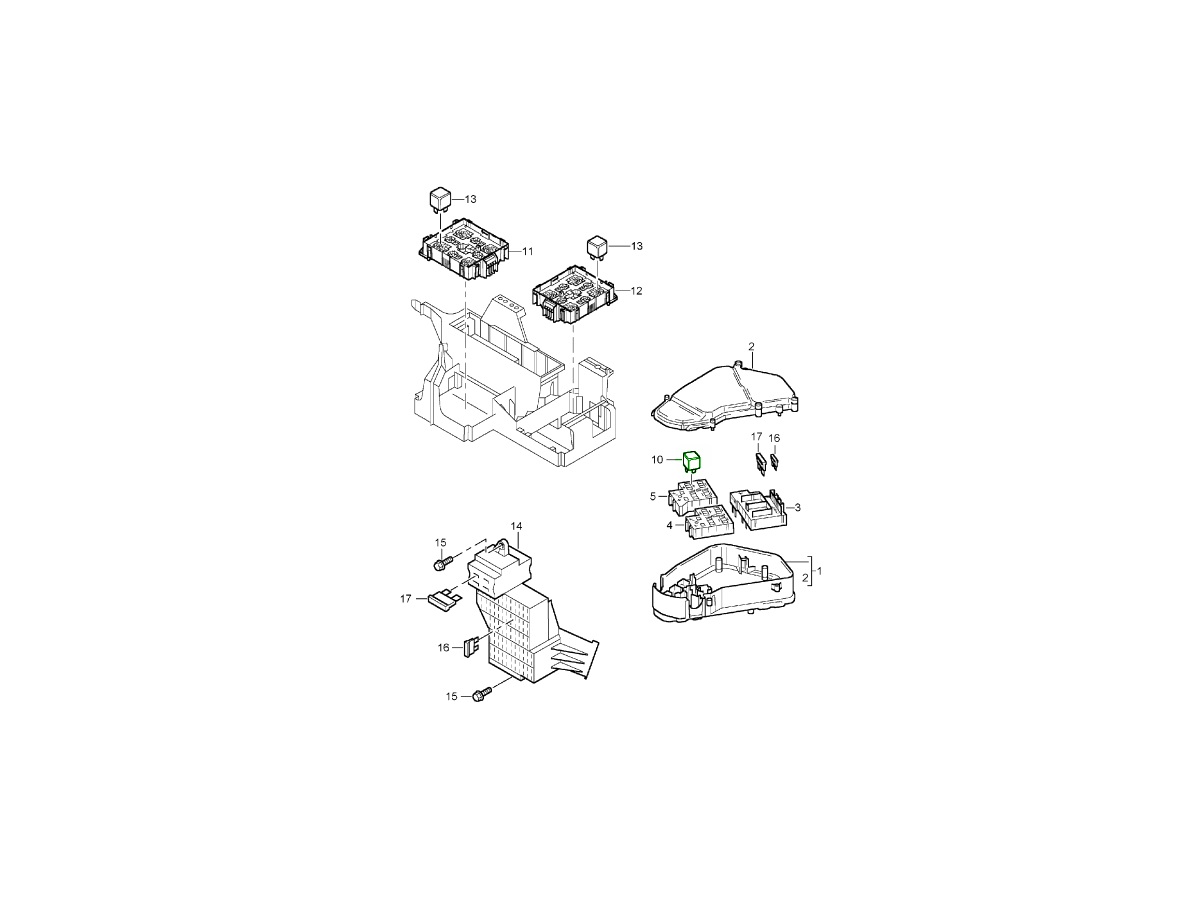 Relay fuel pump. Porsche 955 Cayenne 95561502500 - 95561502500/1 ...