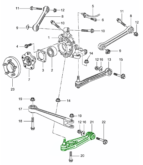 Control Arm with Lower Ball Joint. Porsche 986 Boxster and 996 >>04 ...