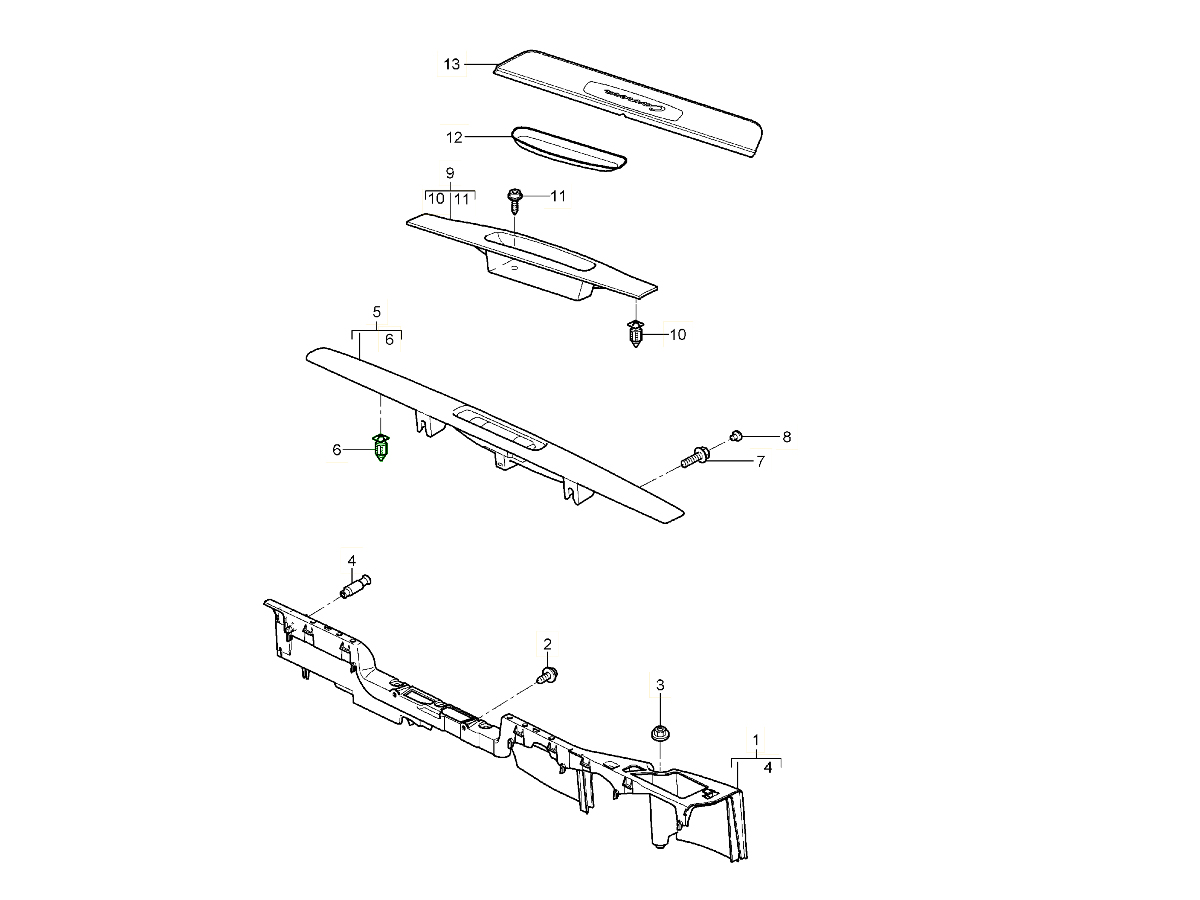 Porsche 996 997 Expander nut for Door sill trim 99950748440 ...