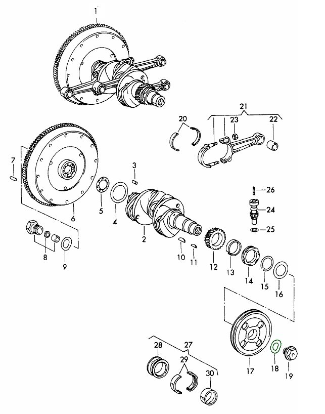 Porsche 912 356 Crank pulley spring washer 53902111 - 53902111 | Design 911