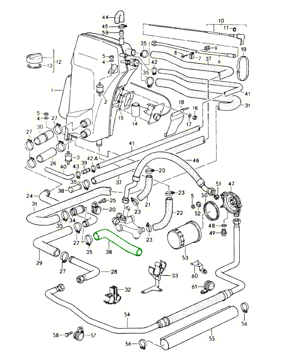 Porsche 964 Oil breather hose 96420732700 - 96420732700 | Design 911
