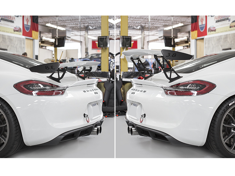 Fabspeed wing risers for Porsche Cayman GT4 FS.POR.GT4.WR - FSPORGT4WR ...