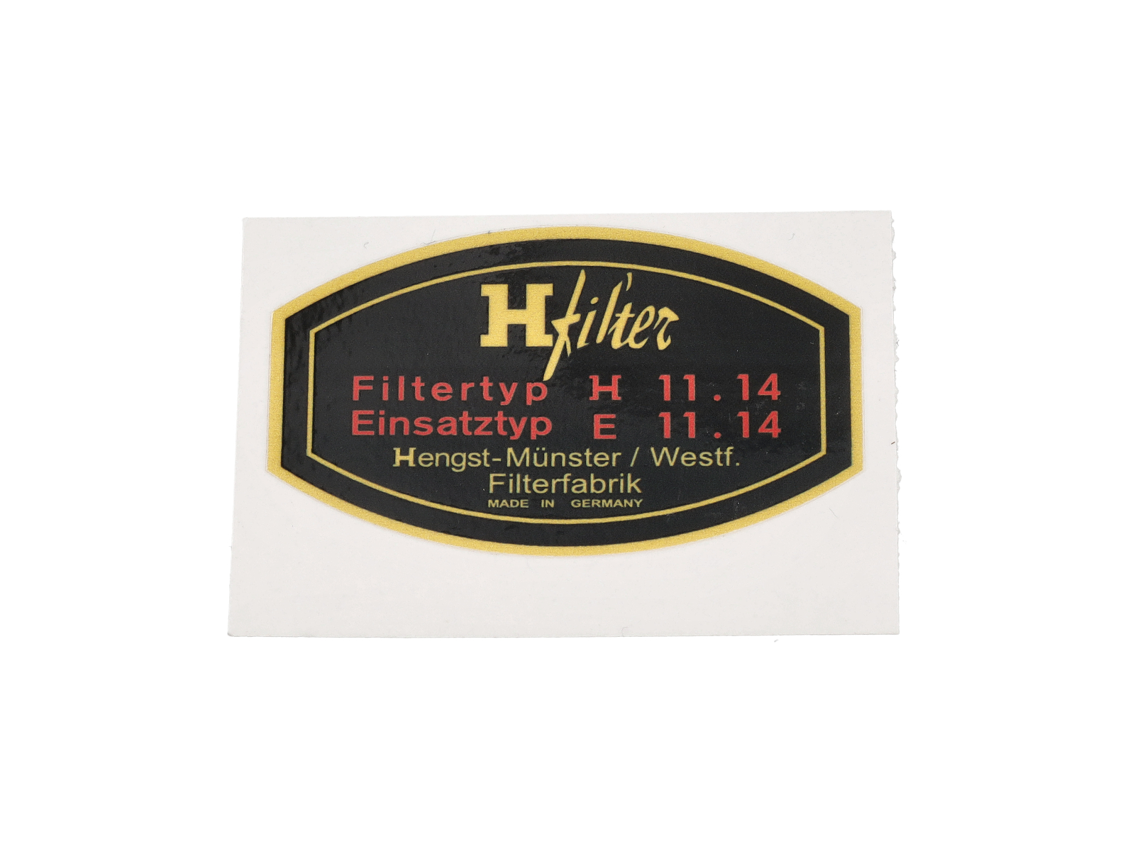 Oil filter decal decal H-Filter. Porsche 911 / 912 - 64470100300/1 ...