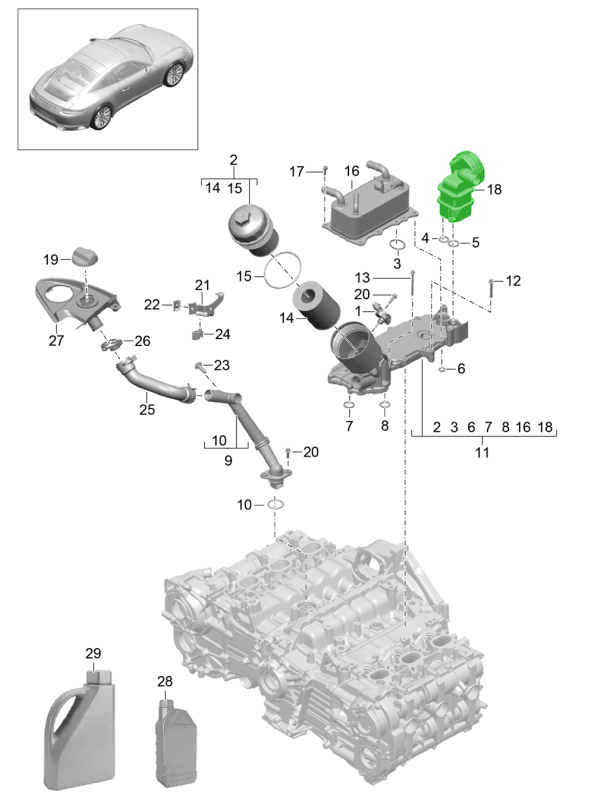 Porsche Oil Separators & Vent Lines | Engine Breather System Parts ...