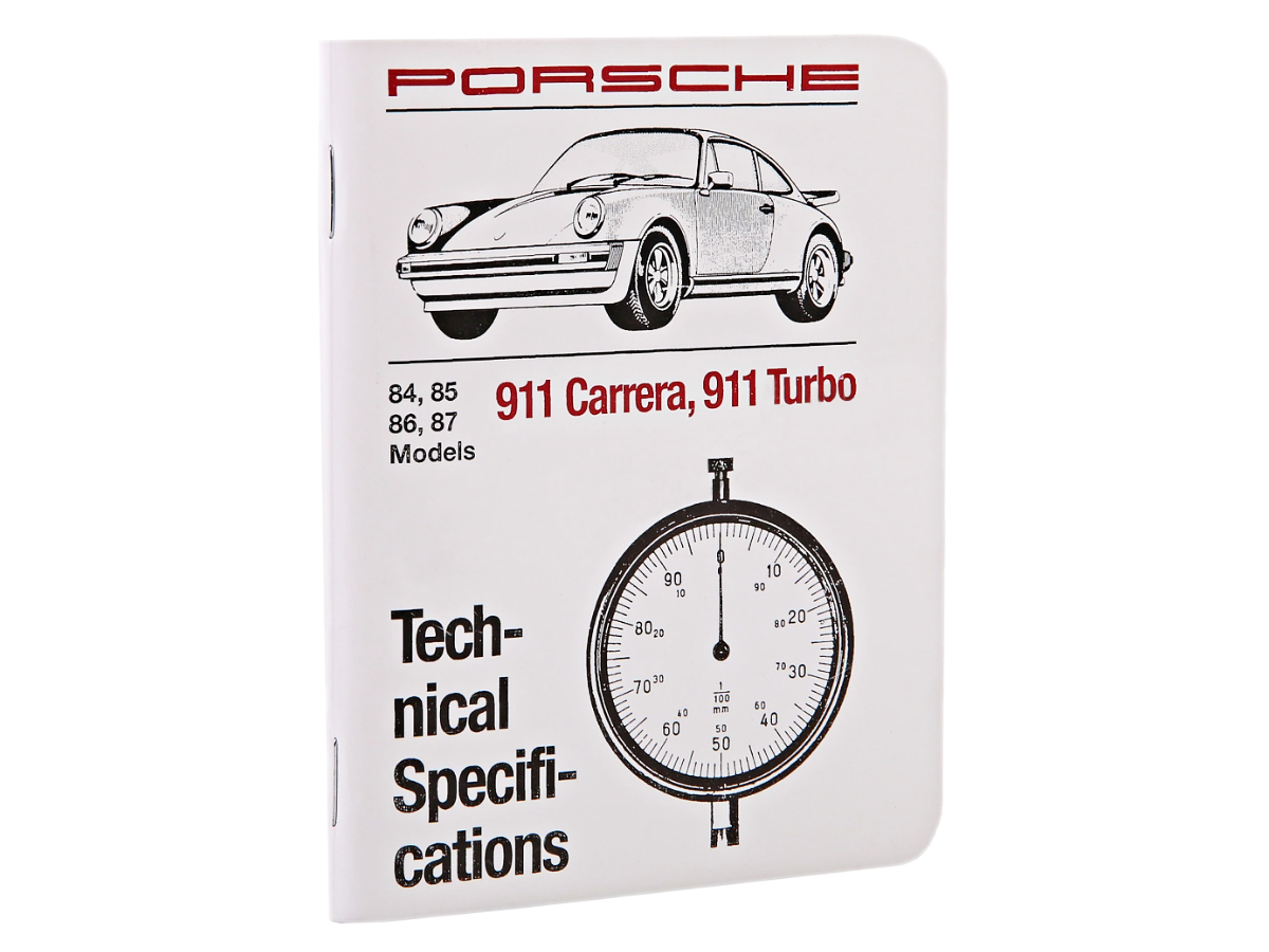Technical Specifications Book. Porsche 911 3.2 1984-87 & 930 3.3 Turbo ...
