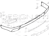 Porsche 957 Cayenne Rear bumper spoiler 95550552109G2X - 95550552109G2X ...