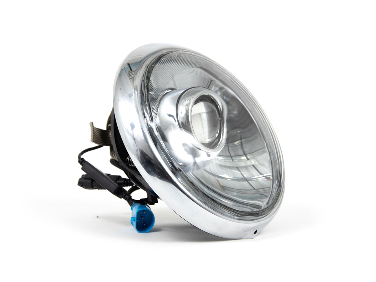 Rennline EL13 LED Headlamp conversion with chrome reflector and clear ...