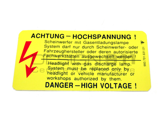 Porsche Electrical System Decals | OEM & Replacement Stickers ...