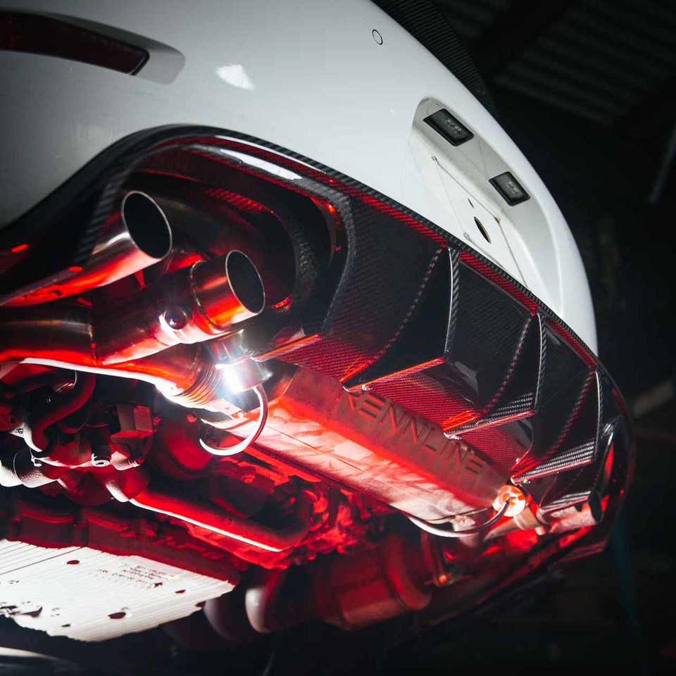 Rennline carbon fibre rear diffuser. Porsche 991.1 - E236 | Design 911