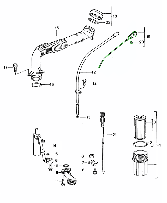Oil Level Dipstick Porsche 996 99610701454 - 99610701454 | Design 911