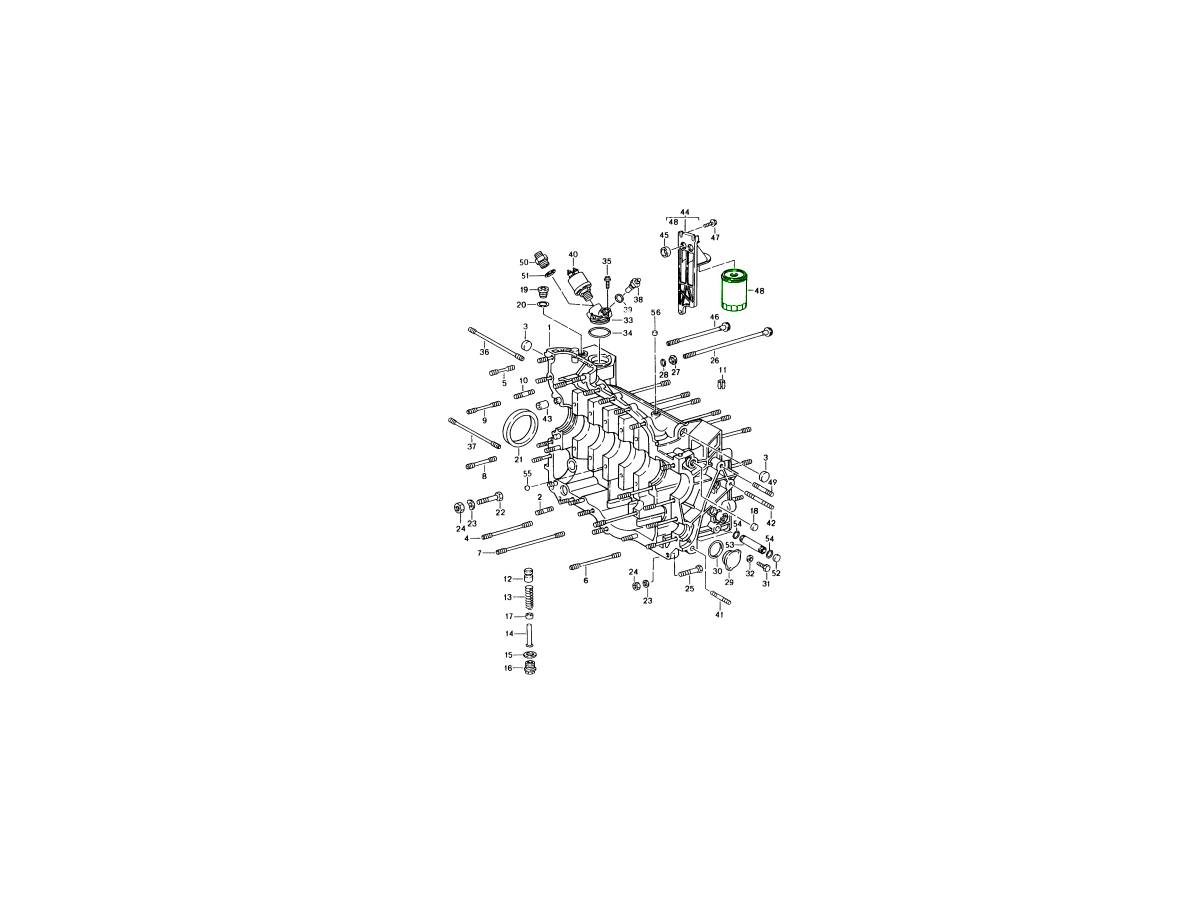 Filtro de aceite Porsche 993 (en el cárter) pequeño 99310720303 99310720305 - 99310720305/1 ...