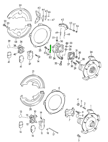 Porsche 356 Wheel hub leaf spring 69535278592 - 69535278592 | Design 911
