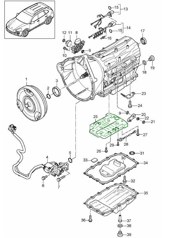 Porsche 958 Cayenne 970 Panamera Tiptronic transmission slide valve ...