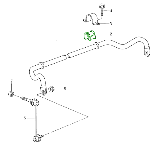 Porsche 986 Boxster 987 Cayman 996 997 Stabilizer Bar Bush Front ...