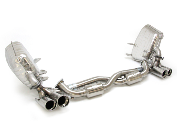 Sports exhaust with catalytic converter amd tail pipe package Porsche ...