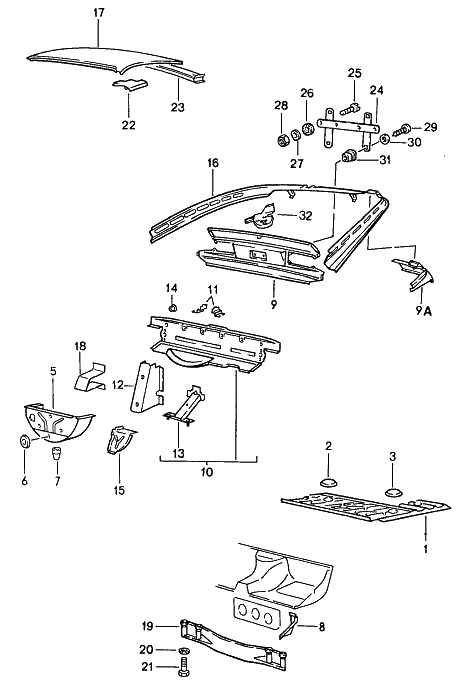 End Plate for Porsche 924 and 944 94450303701 - 94450303701 | Design 911