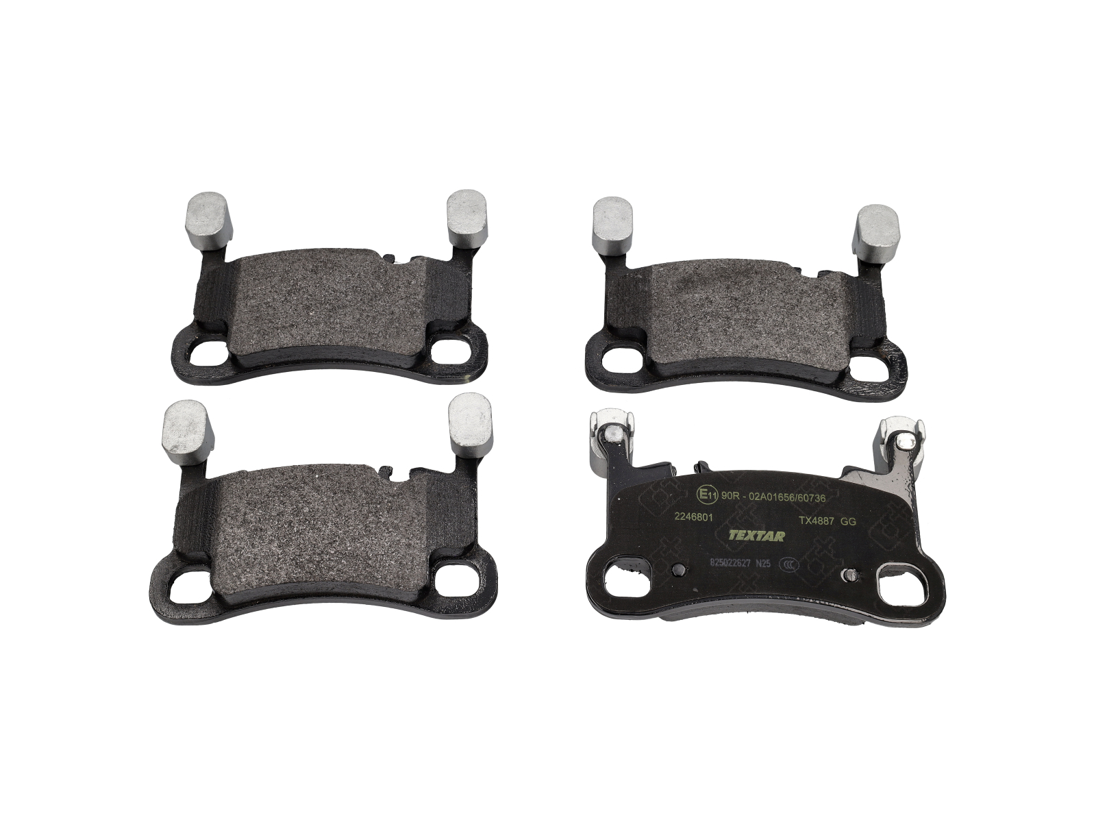 TEXTAR 2246801 Brake pads rear axle for Porsche 9YA Cayenne and Cayenne ...