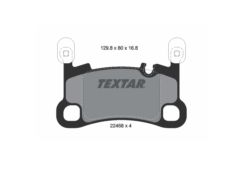 TEXTAR 2246801 Brake pads rear axle for Porsche 9YA Cayenne and Cayenne ...