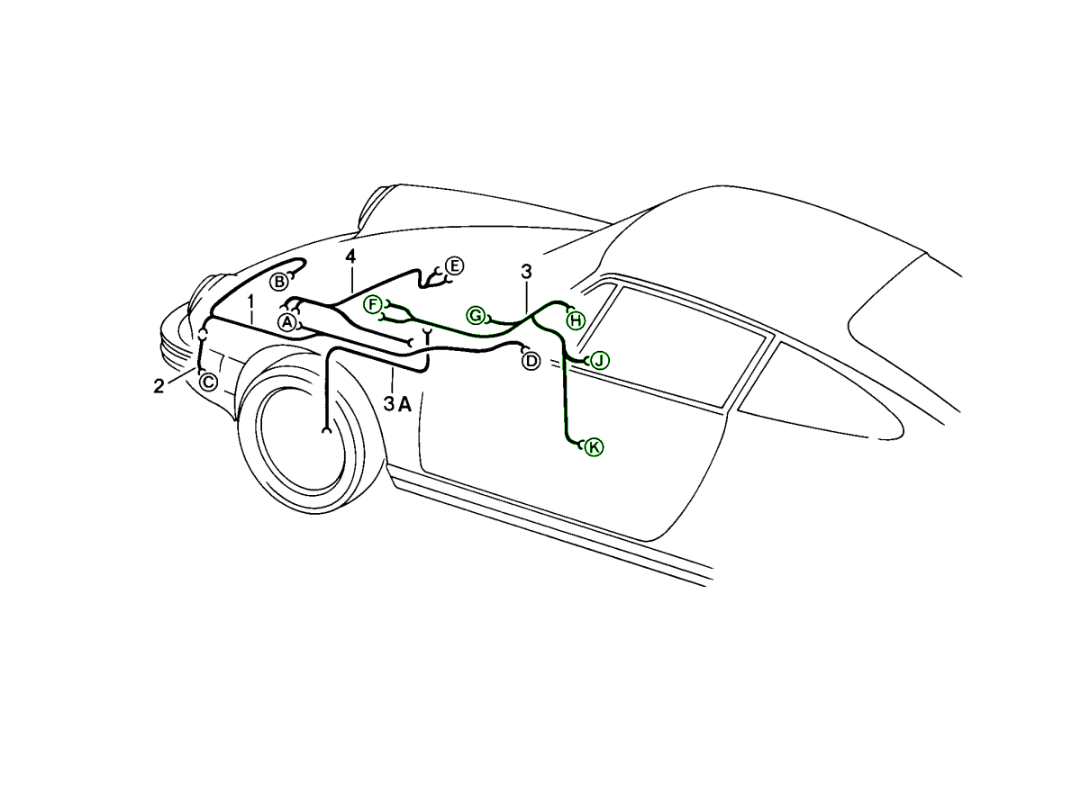 Wire harness brake light warning control panel harness US VERSION ...