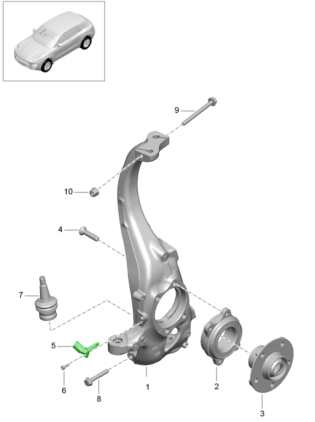 Original Porsche 95B927803B 95B927804B Speed ABS Sensor for Porsche ...