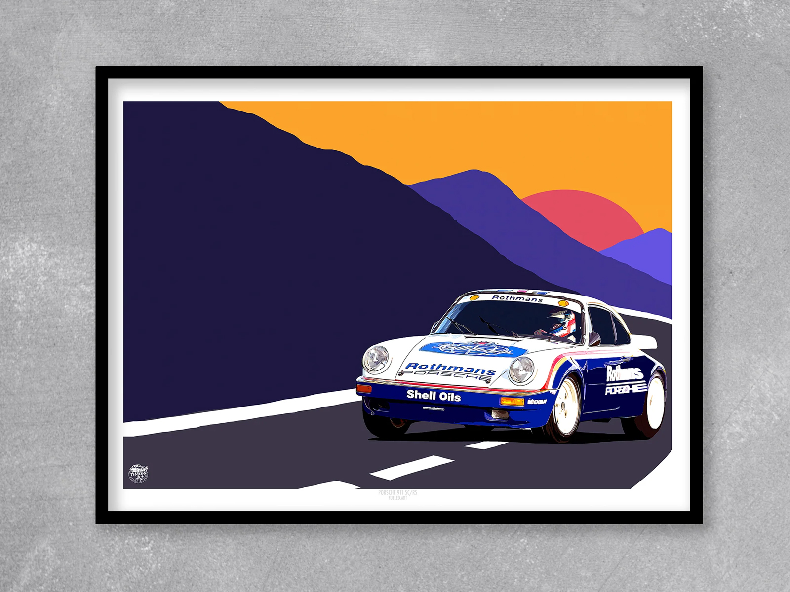 Porsche 911 SC/RS Group B poster in Black frame Fueled.Art ...