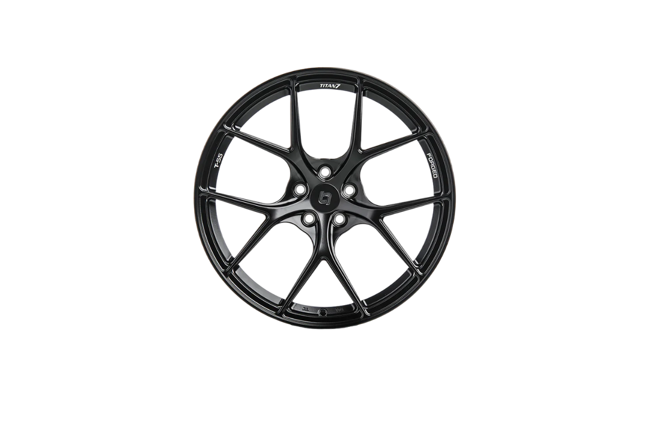 Titan 7 Forged T-S5 Split 5 Spoke Alloy Wheel Set Machine Black 19 ...
