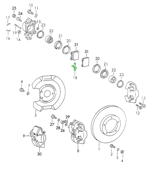 Porsche 911 Brake Pad Retaining Spring 90135191615 - 90135191615 ...