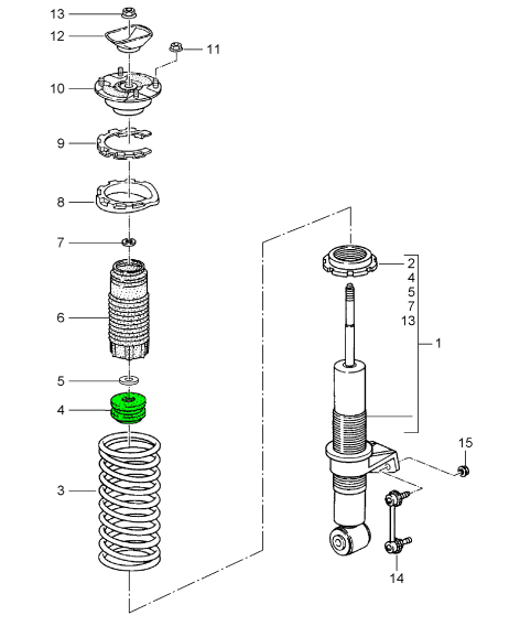 Rear Shock Absorber Plastic Springs. Porsche 993 1994-98 96433310582 ...