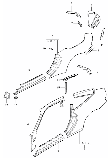 Side Sill Outer Panel Coupe - 99650396300GRV | Design 911