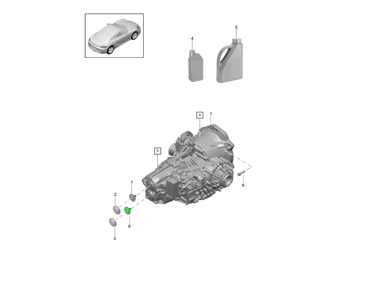 Porsche 992 Seal ring for gear housing end cap 9P1301615 - 9P1301615 ...