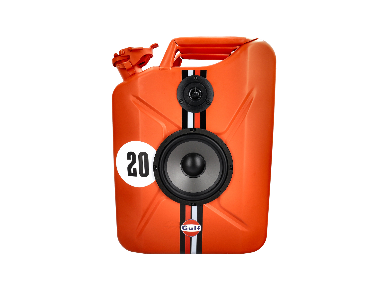 Petrol can speaker Jerrycan 20L rechargeable BT5.0 and stereo 2.1 ...