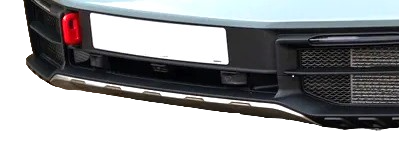 Lower trim front bumper spoiler Stainless Steel. Porsche 992 Dakar ...