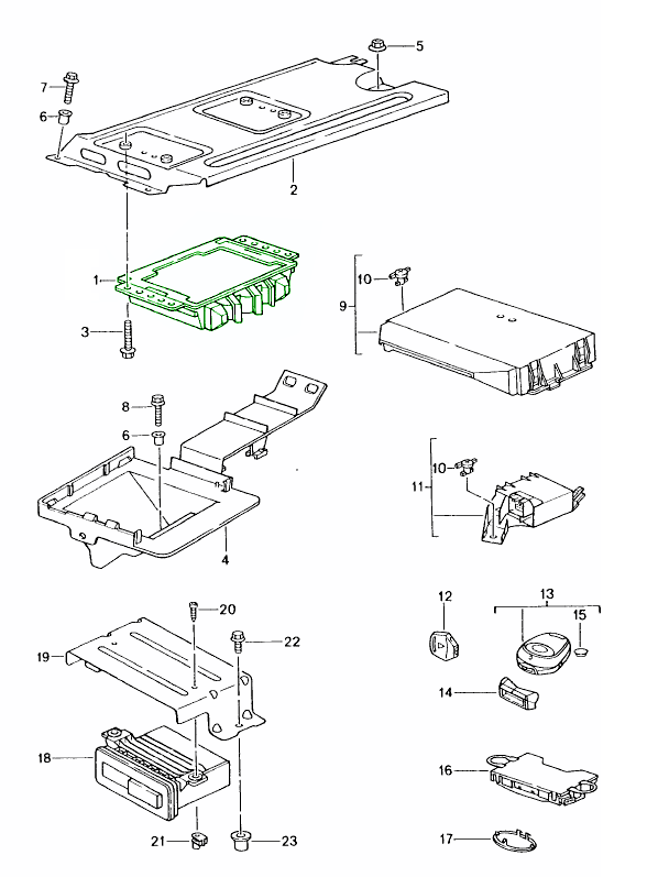 Porsche 996 Turbo Tiptronic transmission control unit 99661818004 ...