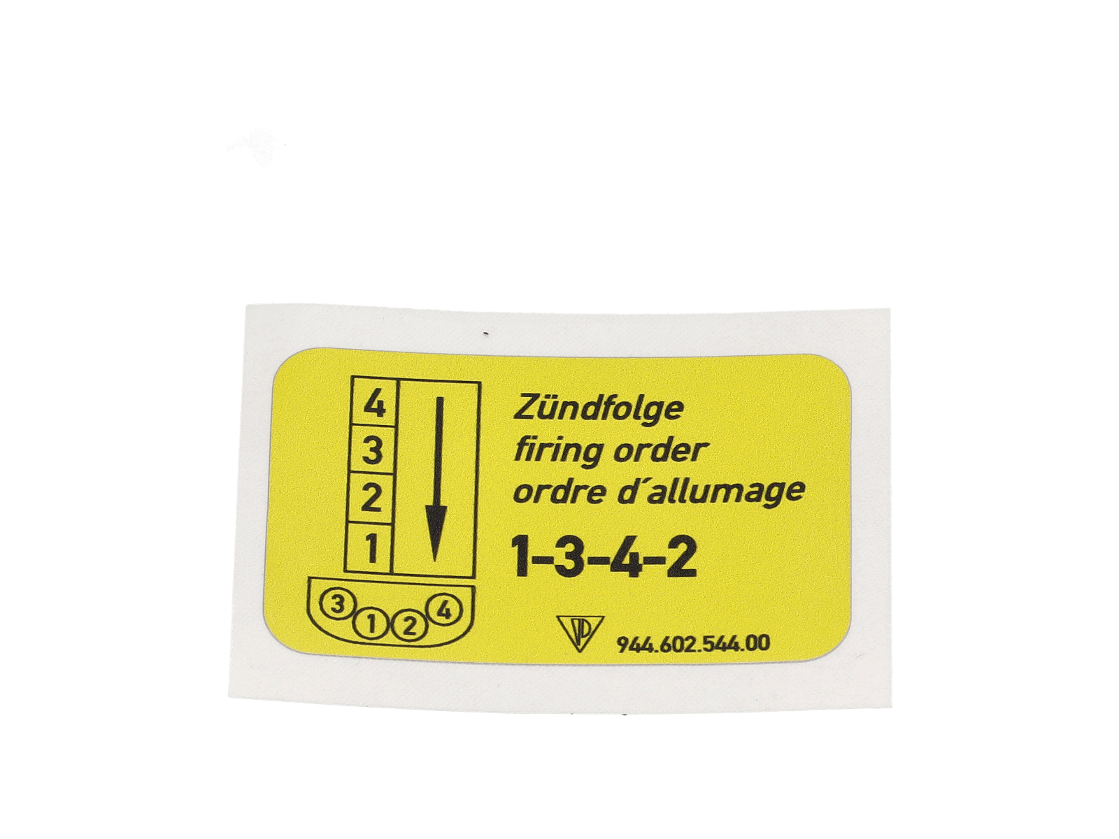Porsche 968 944 Sticker Firing Order 94460254400 - 94460254400 | Design 911