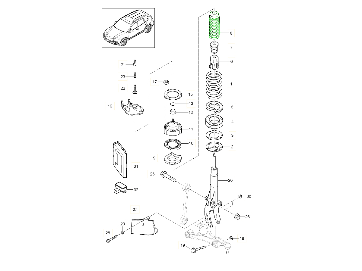 Buy Porsche Cayenne 92A (958) 2010-2017 Cayenne V6 3.0L Diesel 245HP ...