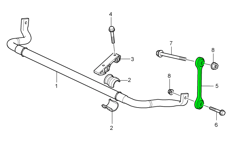 Porsche Cayenne Front Suspension Sway Bar Drop Link 95534306900 ...