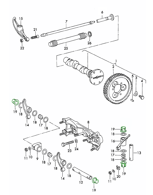 Porsche 911 and 356B Rocker arm 61610531200 - 61610531200 | Design 911
