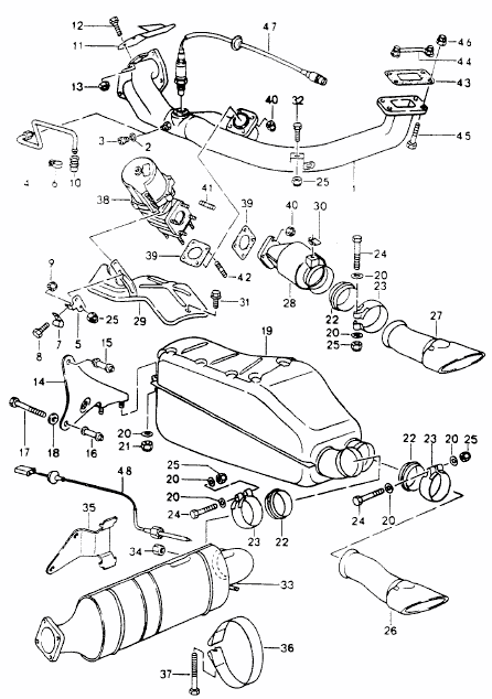 Porsche 965 Turbo Exhaust Lock Nut for Bolt 99908405202 - 99908405202/1 ...