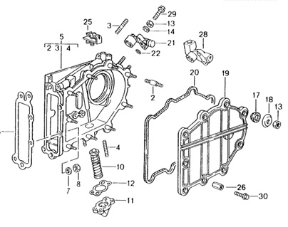 Chain cover gasket kit. Porsche 964 / 993 96410514001 96410544500 ...