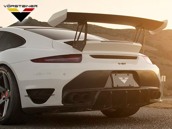 Vorsteiner V-RT Rear Bumper & Integrated Diffuser for Porsche 991 Turbo ...