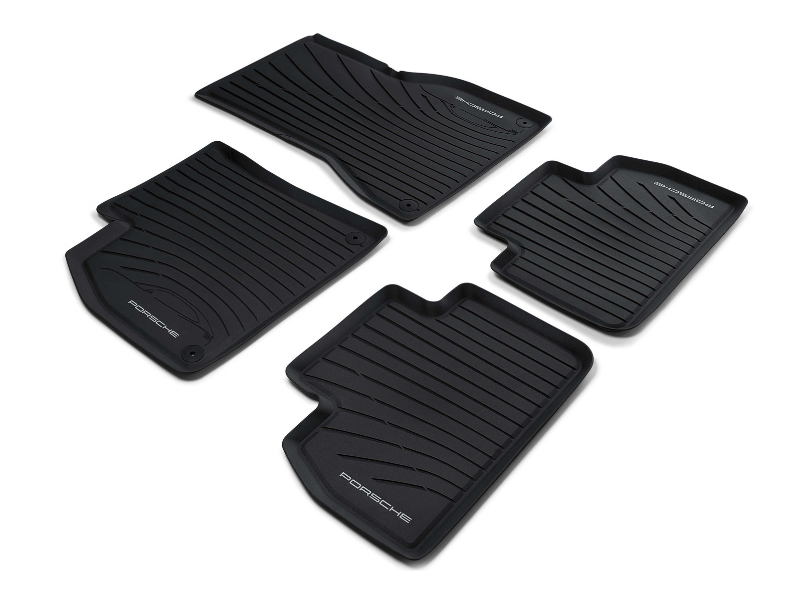 Rubber interior floor mats. Porsche 95C (H2) Macan Electric LHD - Left ...