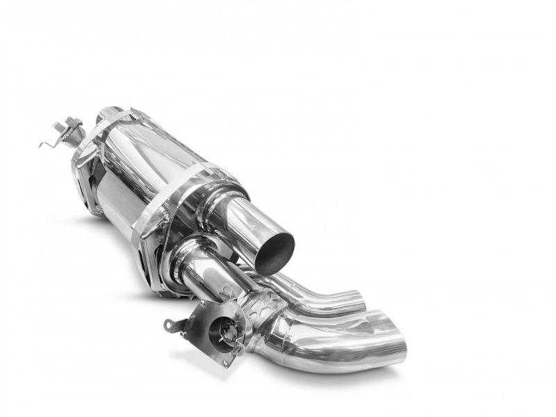 Sports exhaust muffler with catalytic converter delete pipes Porsche ...