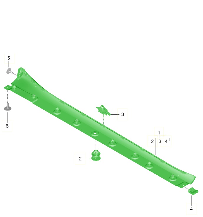 Side sill, Black. Porsche 991 GT3 - 991504595901E0 | Design 911