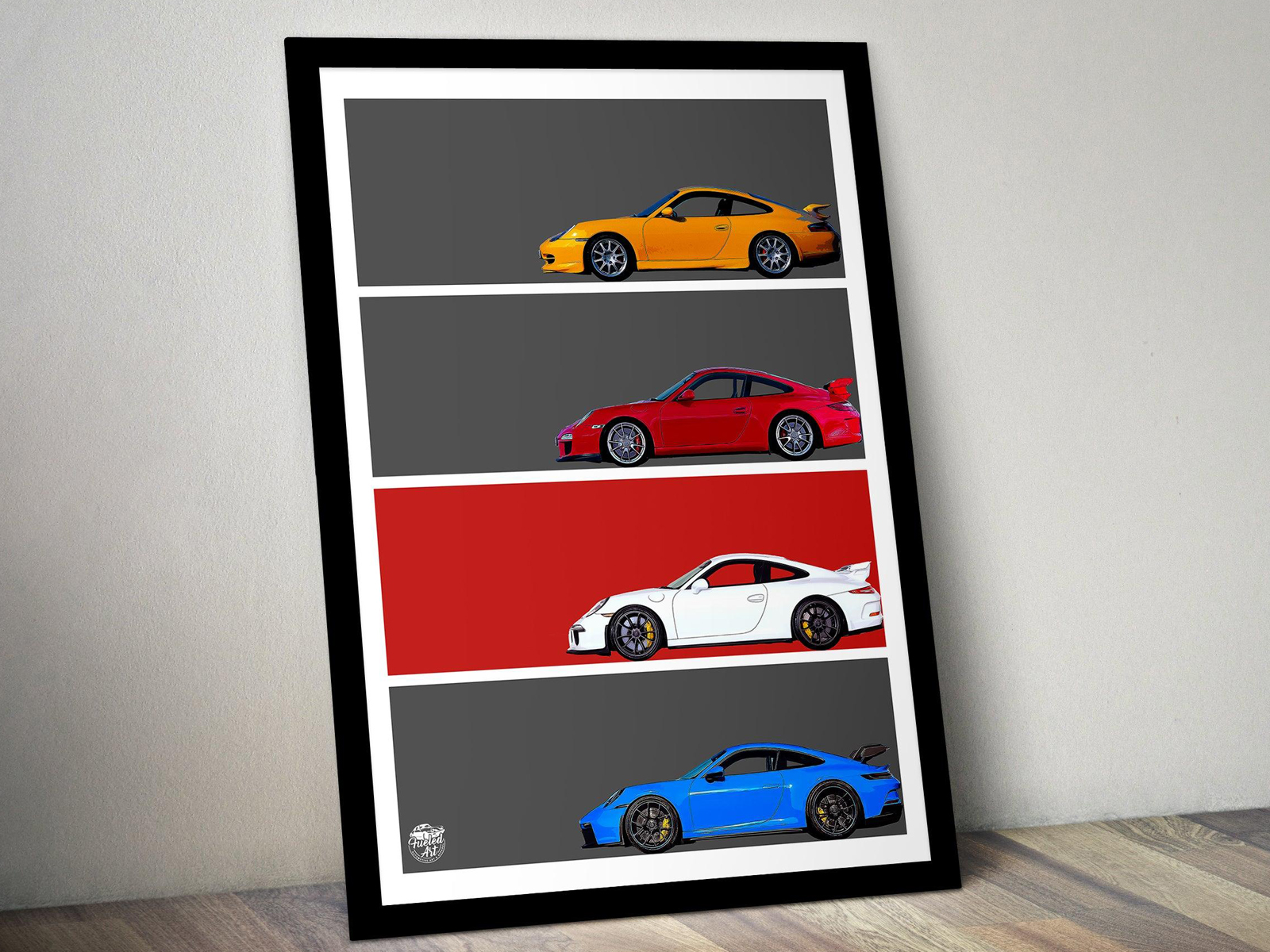 Porsche 911 GT3 Generations poster in Black frame Fueled.Art ...