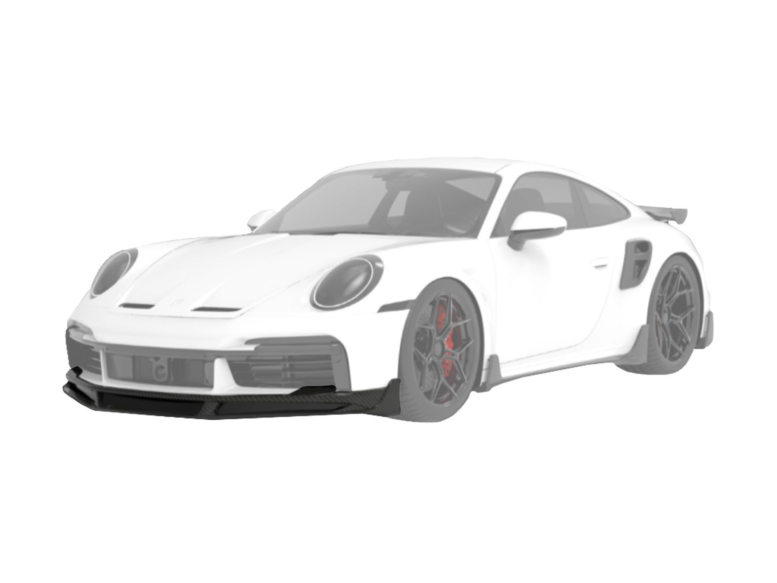 Front bumper lower spoiler. Porsche 992 turbo S - 1016.992.TTS.00 ...