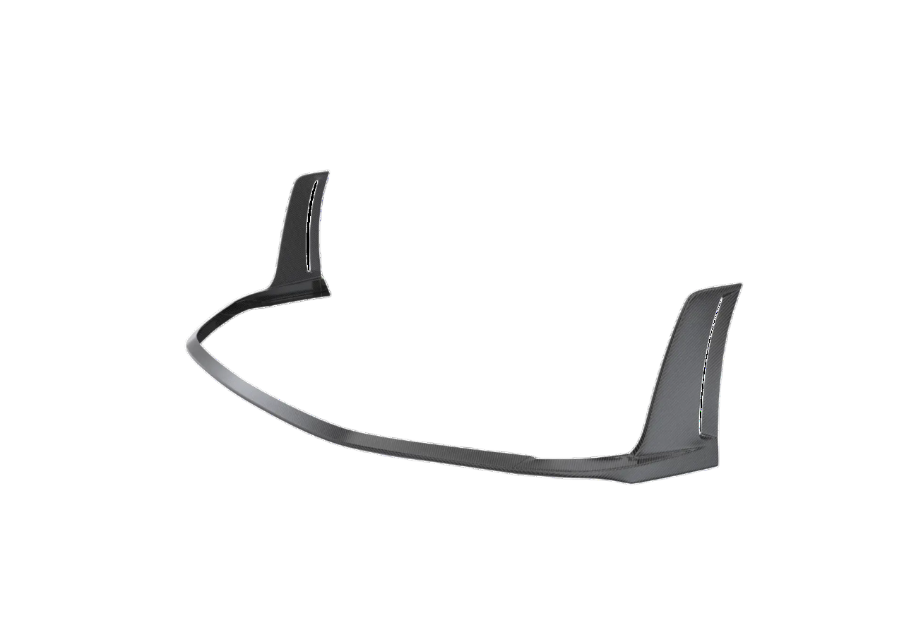 Front bumper lower spoiler with uprights, carbon fibre. Porsche 992 GT3 ...
