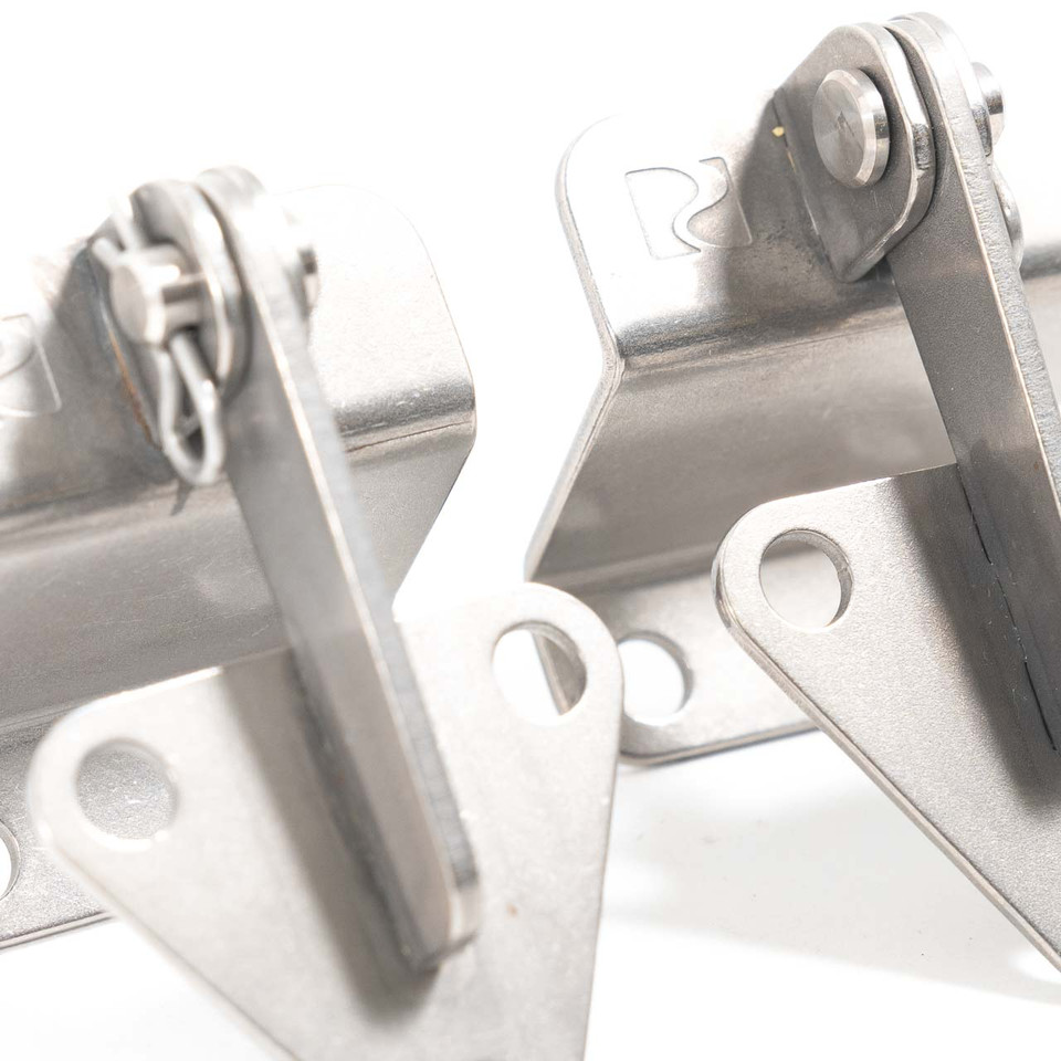 Rennline titanium 911R style engine lid hinge set. Porsche 911 - E60 ...