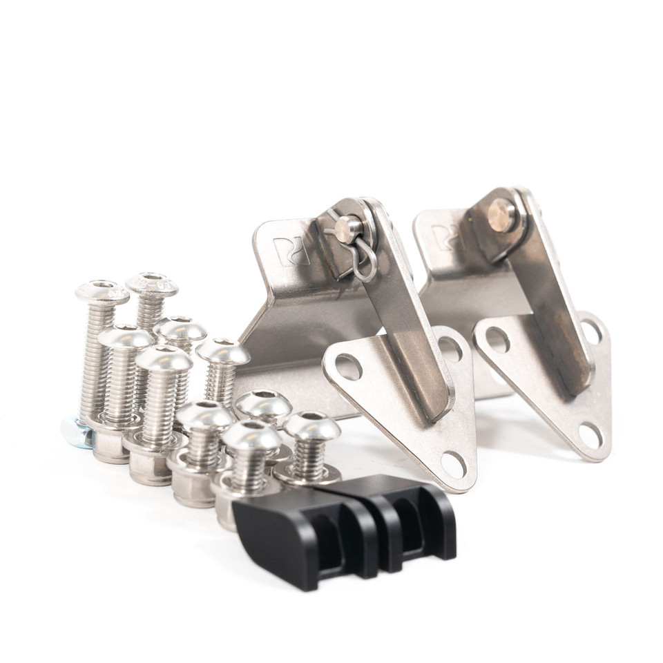 Rennline titanium 911R style engine lid hinge set. Porsche 911 - E60 ...