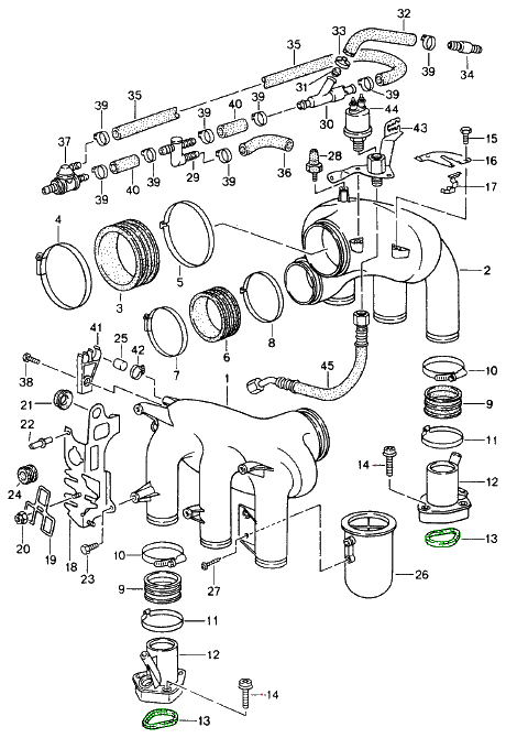 Porsche 993 Intake Manifold Gasket 99311071301 - 99311071301/1 | Design 911