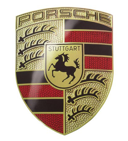 Enamel Porsche crest sign 30cm x 40cm (portrait) - WAP05010312 | Design 911